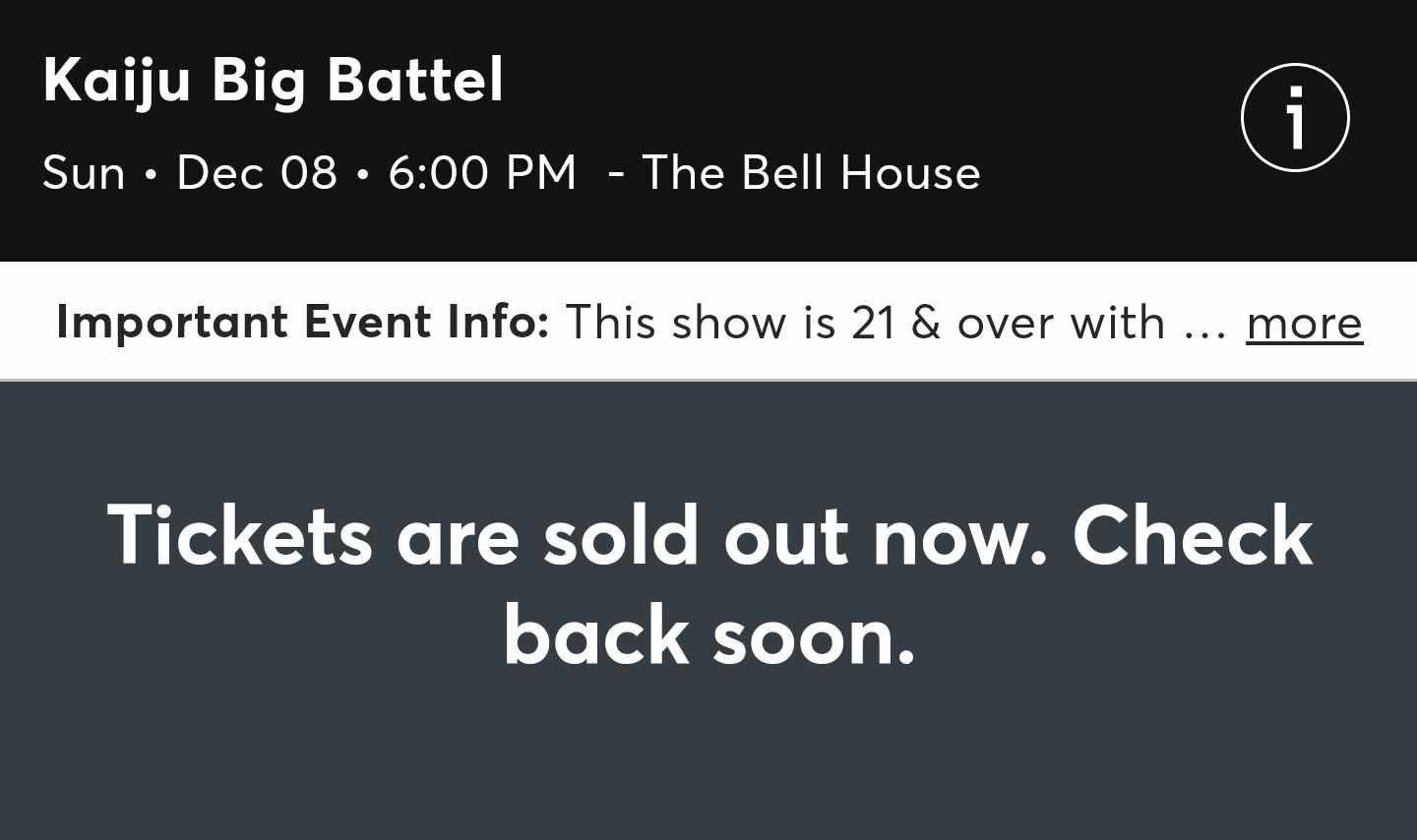 30th Anniversary Finale Tickets SOLD OUT – Kaiju Big Battel